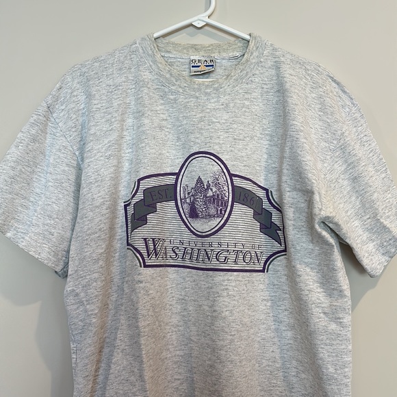 Vintage | Tops | Vintage University Of Washington Tshirt | Poshmark